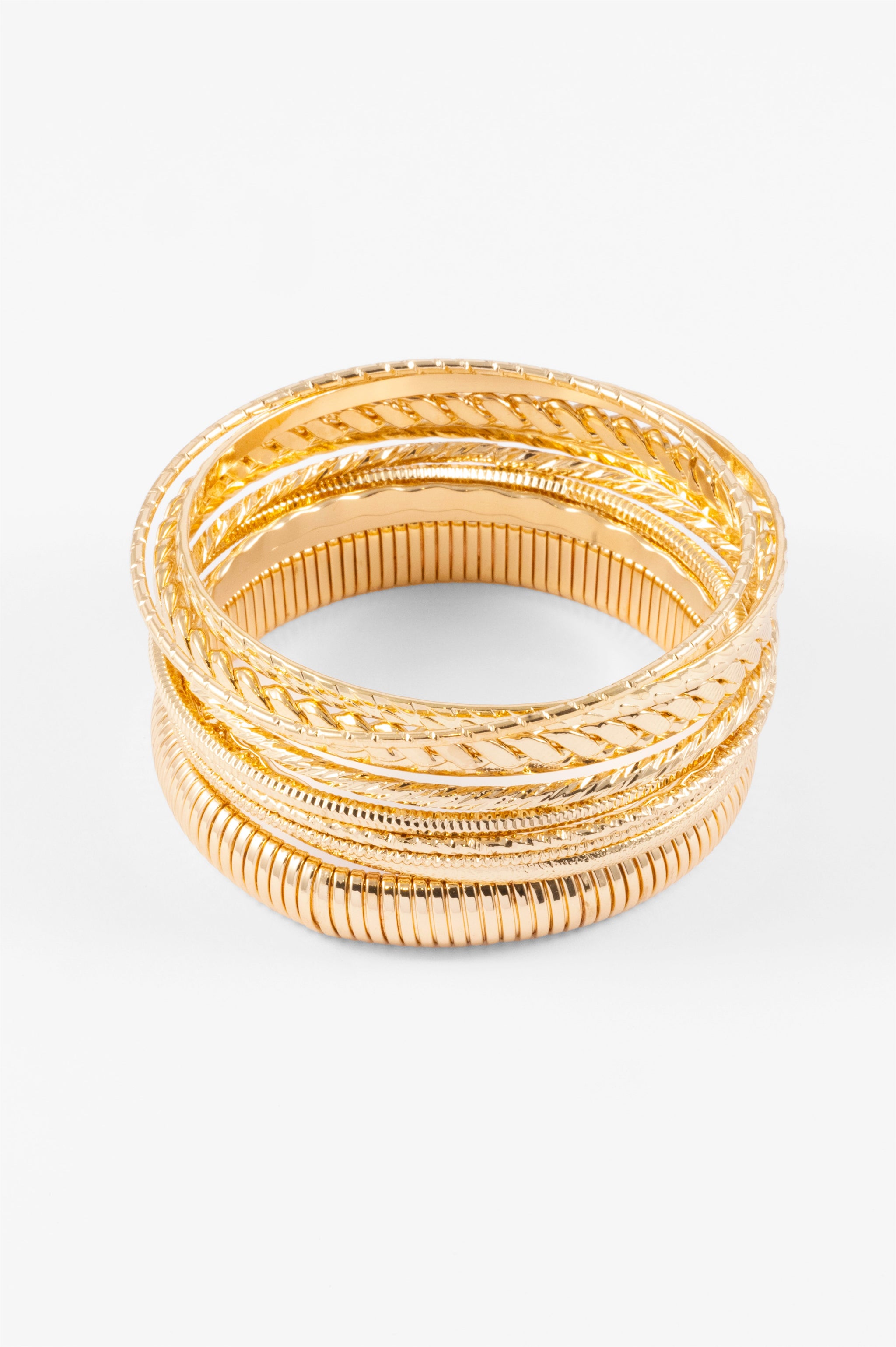 GOLD TEXTURED BANGLE PACK WRISTWEAR
