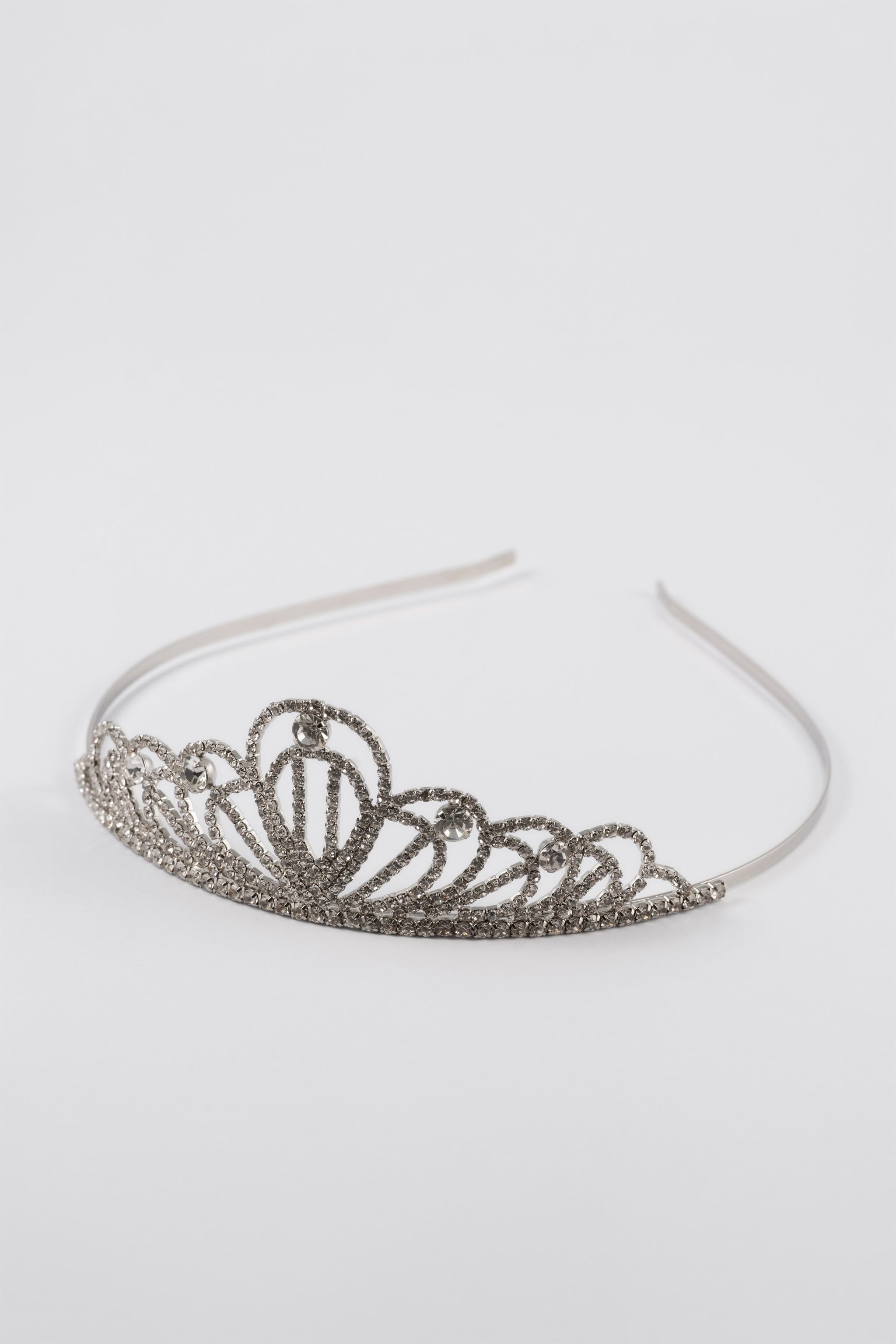 RHODIUM DIA LOOP PAVE TIARA